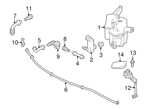 85353-47010-C0 - Headlight Washer Cover - 2012-2014 Toyota Prius V ...