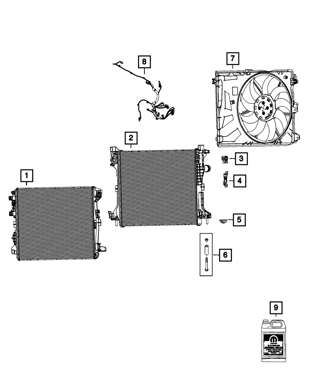 68624227AA - Radiator Fan Wiring 2024-2025 Dodge Hornet | Mopar ...