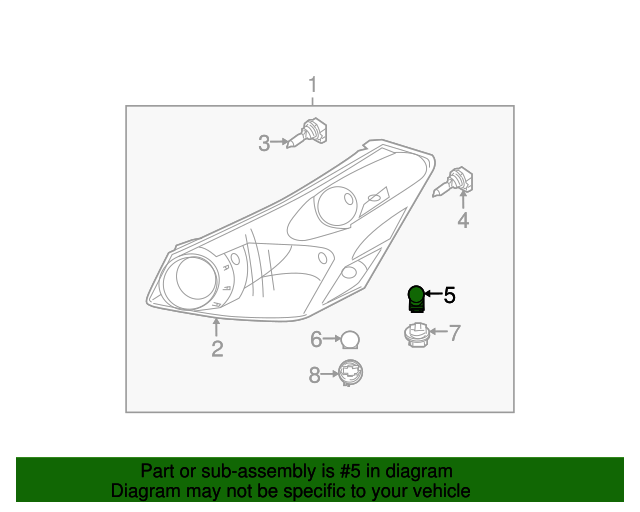 2004-2020 Nissan Signal Lamp Bulb 26717-9B917 | TascaParts.com