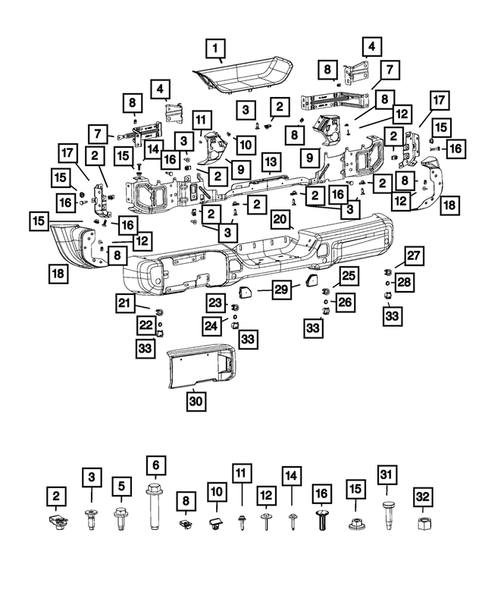Rear Bumper and Fascia for 2018 Jeep Wrangler | Mopar Estores
