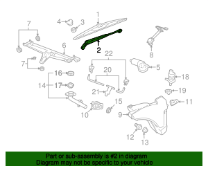1997-2013 Porsche Windshield Wiper Arm 987-628-027-00 | OEM Parts Online