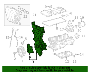 11310-0T180 - Engine Timing Cover - 2018-2022 Toyota Corolla | OEM ...