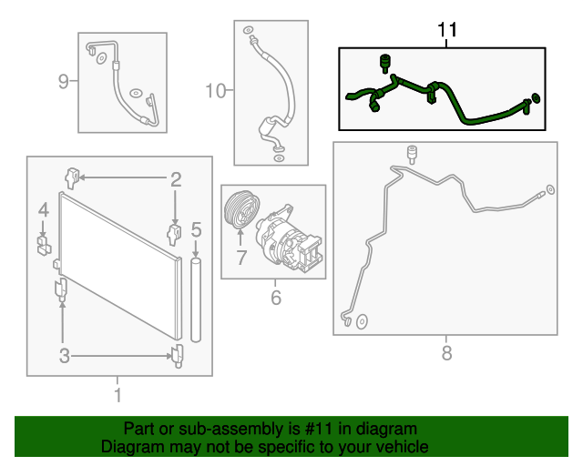 2015-2021 Nissan Murano Upper Return Tube 92450-5AA0B | Nissan Parts Plus
