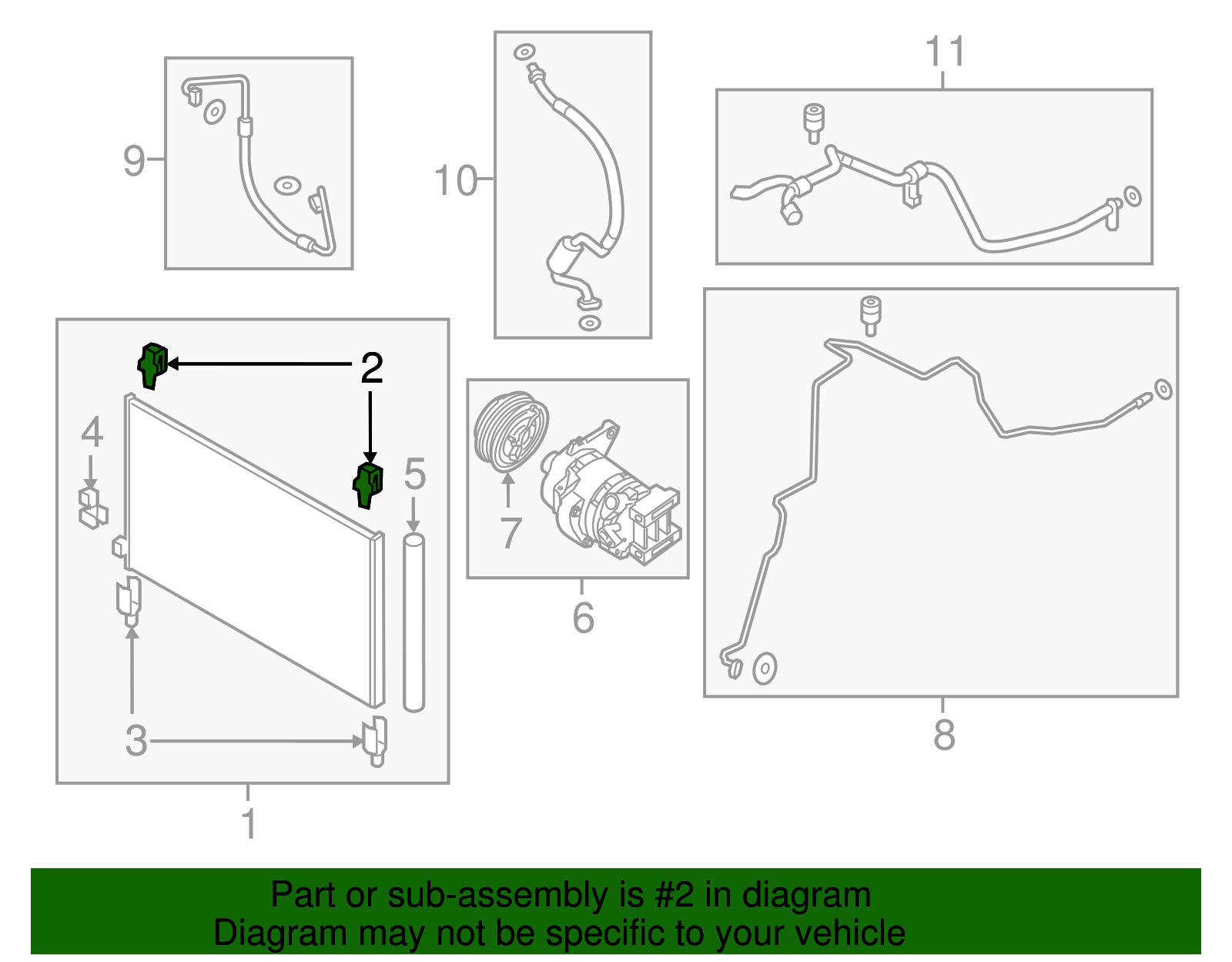 92115-5AA0A - Condenser Upper Bracket 2015-2024 Nissan Murano | Nissan ...