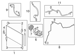2015-2021 Nissan Murano Condenser 92100-5AA1B | Nissan Parts Plus