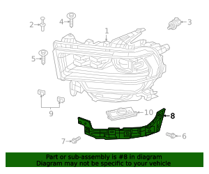 68448771AA - Fascia Bracket Left - 2019-2020 Mopar | Mopar Parts Canada