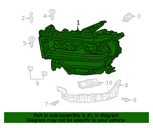 Headlamp 68360182ac | TascaParts.com