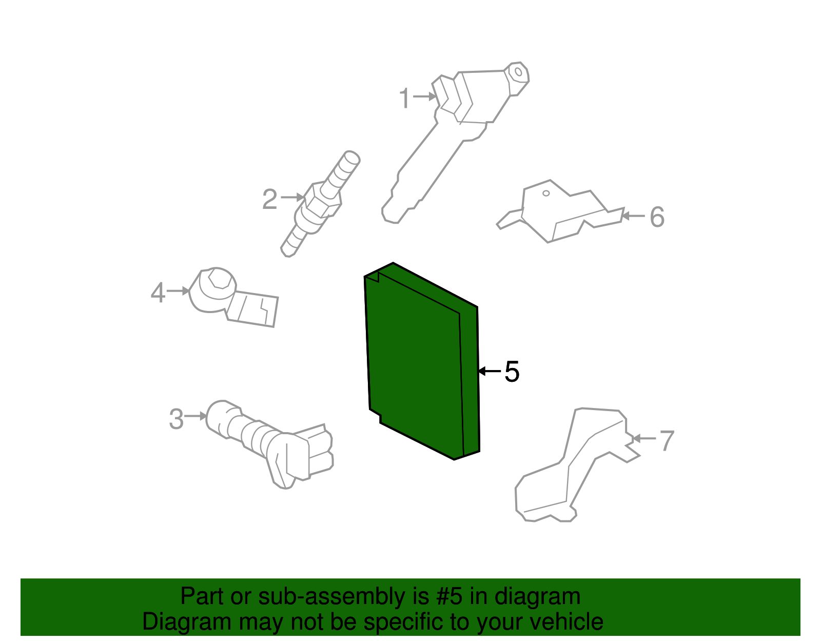2009-2010 Toyota Highlander Engine Control Module (ECM) 89661-48F32 ...