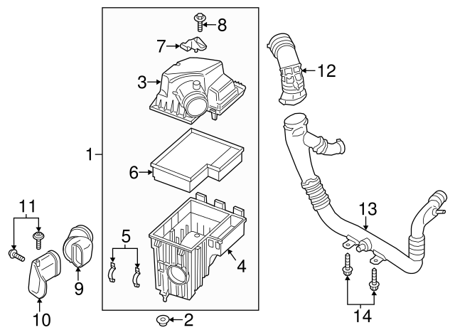 JK4Z-9600-C 2016-2019 Ford Air Cleaner Assembly | Fairway Ford Parts