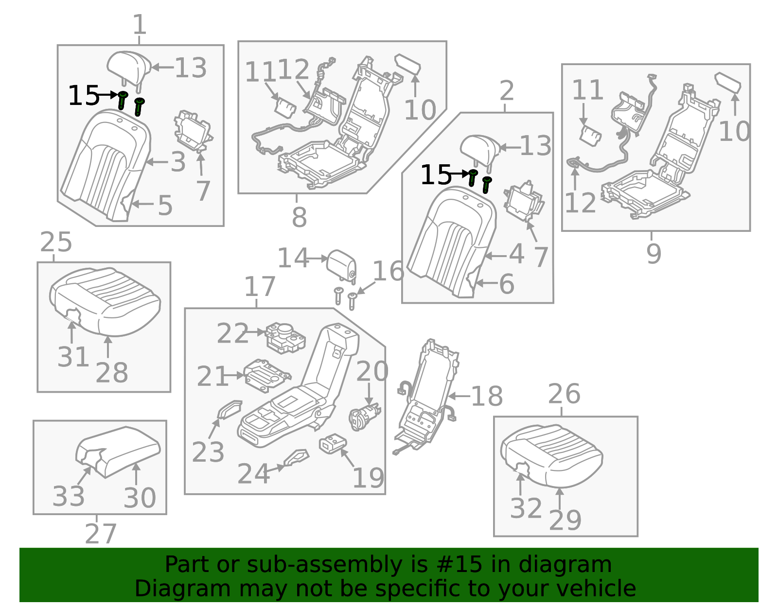 89372-D2500-OWN - Guide Assembly R S H Rest W O Lvr 2020-2022 Genesis ...