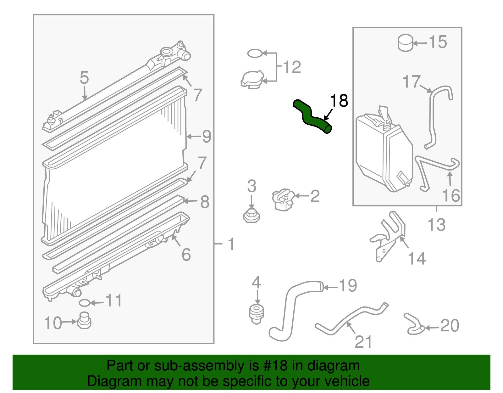 2003-2007 Nissan 350Z Upper Hose 21501-AL500 | Nissan Parts Central