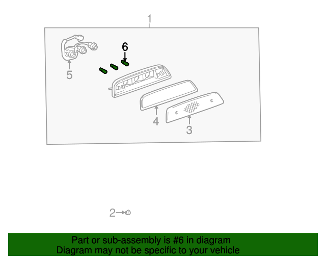 1993-2024 Toyota Center High Mount Stop Light Bulb 00234-00192 ...