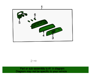 1995-2004 Toyota High Mount Lamp 81570-04010 | Toyota Parts Center