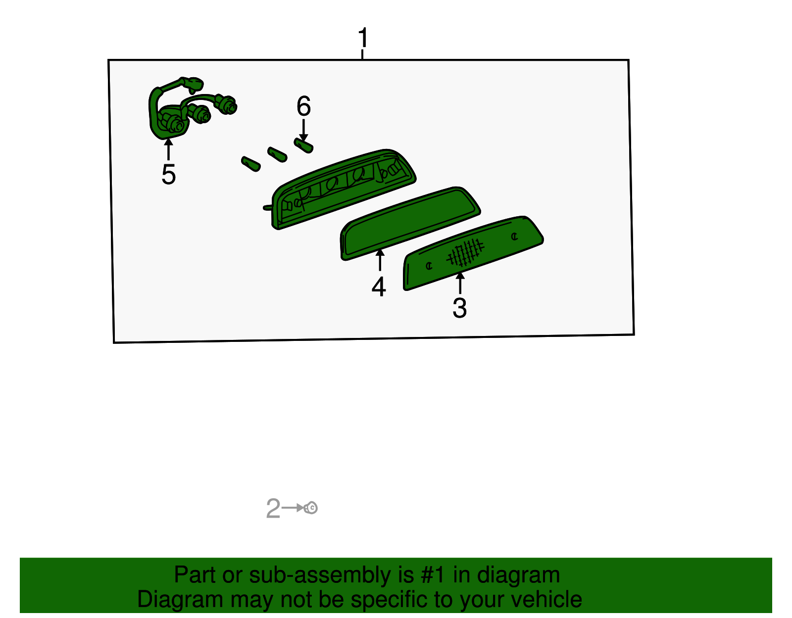 1995-2004 Toyota High Mount Lamp 81570-04010 | Toyota Parts Center