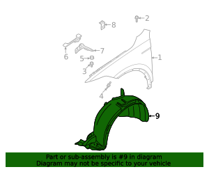 2022-2023 Volkswagen Tiguan Fender Liner 5NN-805-911-B | Volkswagen ...