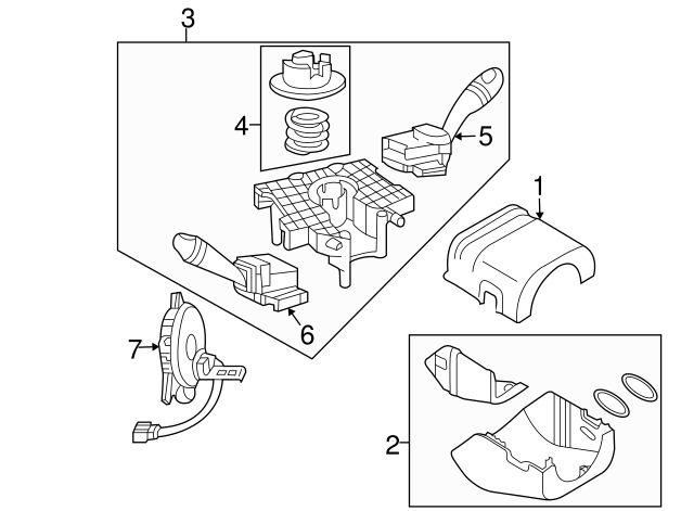 2003-2008 Hyundai Tiburon Upper Column Cover 84850-2C000-LK | OEM Parts ...