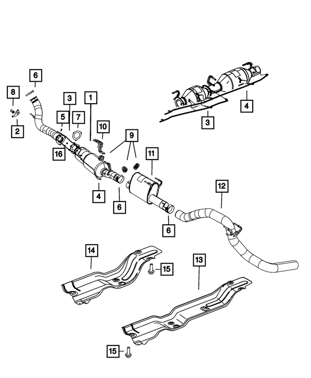 2007-2010 Dodge Ram 3500 Particulate Filter Tube 52122025AE | Mopar eStore