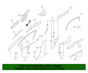 2003-2008 Subaru Forester Windshield Pillar Trim Clip 909100027 ...