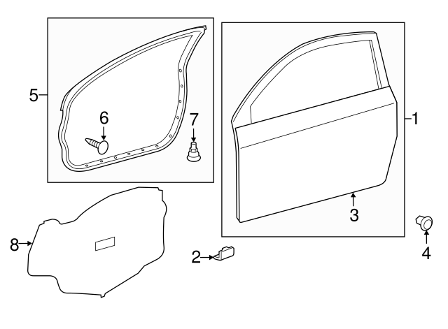 2012-2015 Scion iQ Door Shell Seal 67837-74010 | Toyota Parts Center