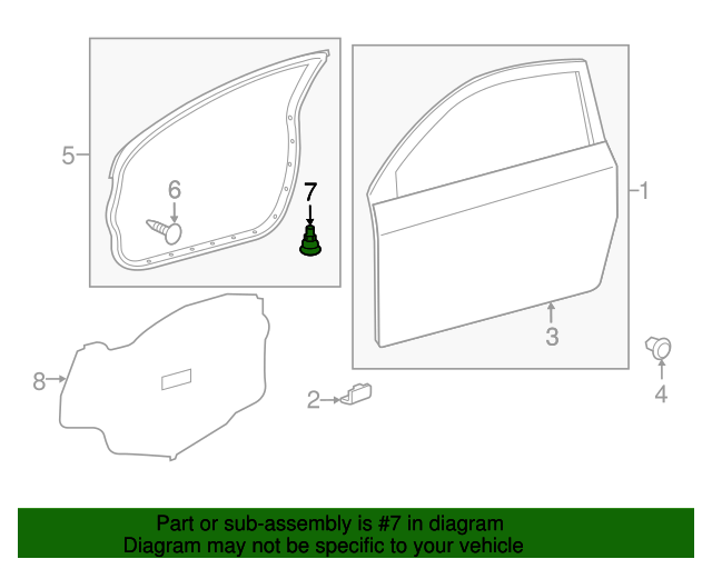 Door Weather-Strip Retainer Clip - Toyota (67867-12150) | Toyota Parts