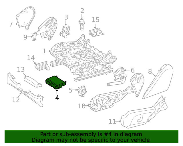 213-900-19-34 - Power Seat Control Module 2021-2023 Mercedes-Benz ...