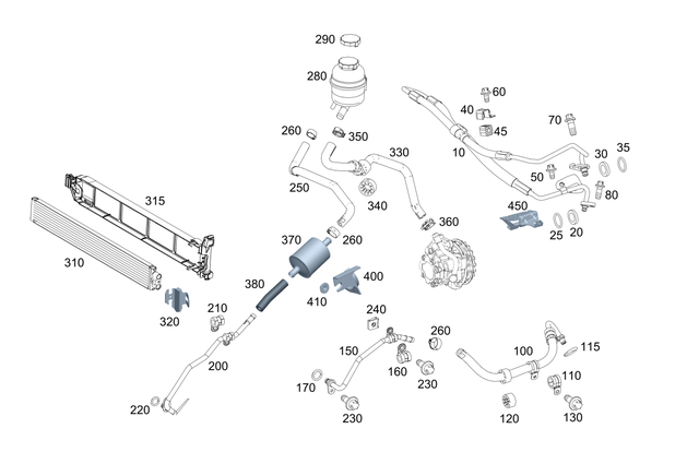 190-460-19-00 - High-Pressure Line 2016-2019 Mercedes-Benz AMG GT S ...