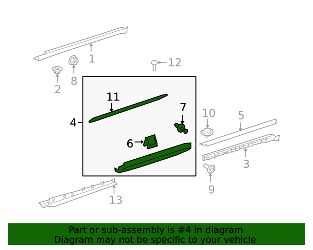 2007 Mercedes-Benz Running Board 164-690-04-75 | MB OEM Parts