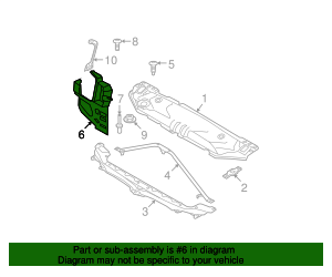 2004-2010 BMW Bracket, front panel, right 51-64-7-163-484 ...