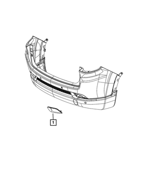 2017-2024 Jeep Compass Fascia Reflector, Right 55112678AA | My Mopar Parts