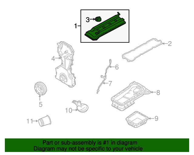 13264-JA00A - Engine Valve Cover 2007-2013 Nissan | AutoNationParts.com