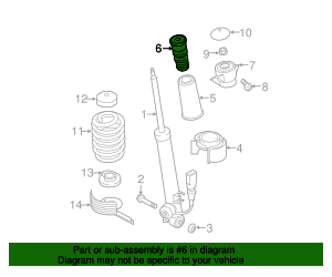 8K0-512-131-H - Jounce Bumper 2009-2018 Audi | AutoNationParts.com