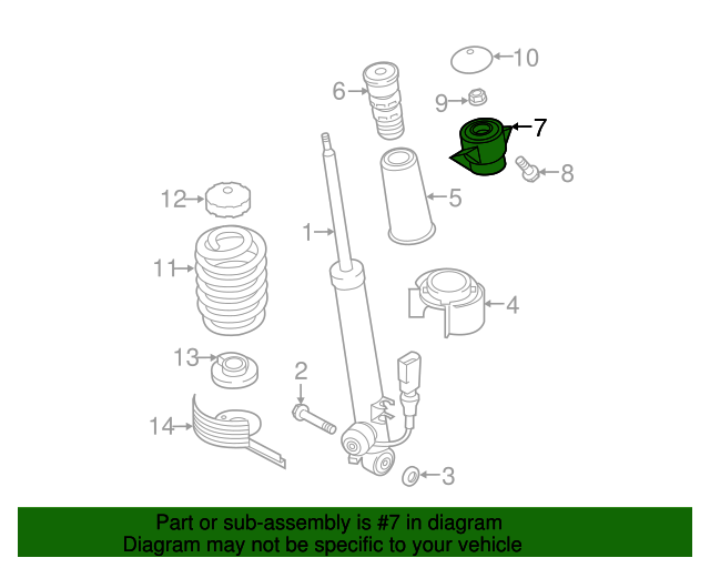 4G0-513-353-D - Shock Mount 2012-2018 Audi | Audi OEM Parts