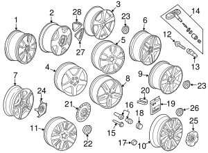 1998-2019 Volkswagen Lockable Wheel Bolt Set 1K0-698-137-A | OEM Parts ...