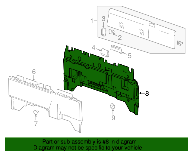 2019 GM Body Rear Panel Insulator 84469412 GM | GMPartsDirect.com