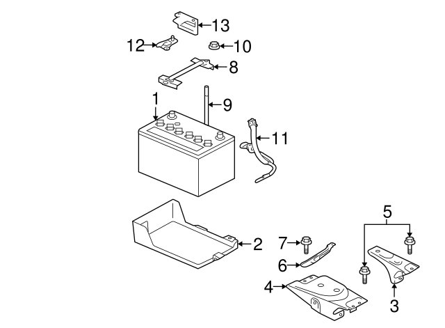 2007-2020 Mitsubishi Outlander Battery Tray 8201A066 | QuirkParts