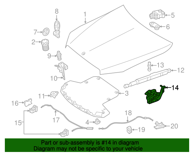 205-880-56-01 - Hinge Assembly - 2015-2021 Mercedes-Benz | World ...