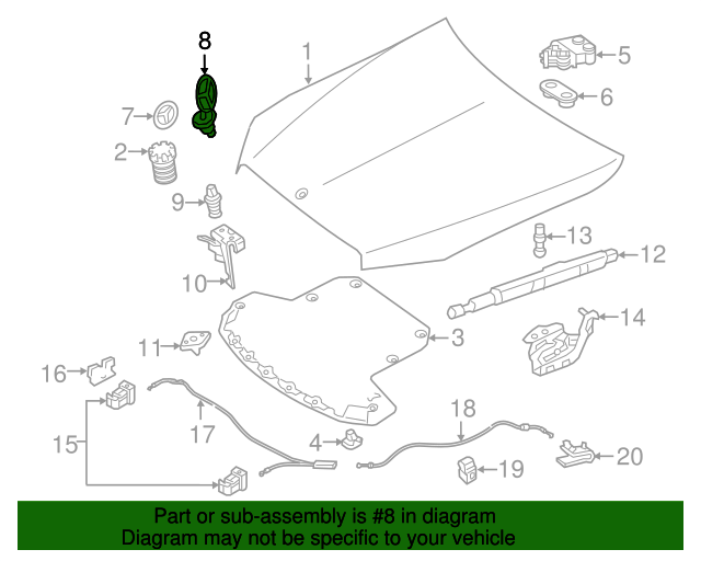2013-2020 Mercedes-Benz Mercedes Star 222-810-12-00 | Mercedes-Benz Parts