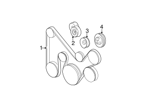 2001-2012 Mopar Serpentine Belt 4593684AA | TascaParts.com