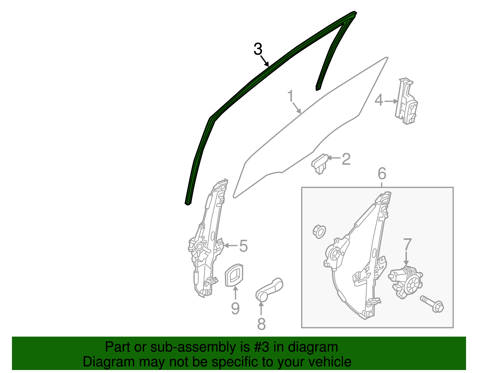2012-2017 Kia Rio Run Channel 82530-1W000 | QuirkParts
