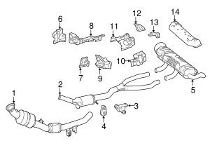 166-490-83-00-64 - Center Pipe 2015-2019 Mercedes-Benz | Mercedes-Benz ...