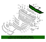 B63B-50-033A-64 - Grille Cover - 2017-2018 Mazda 3 | Mazda OEM Parts Outlet