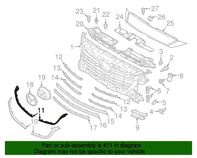 2017-2018 Mazda 3 Protect Strip B63E-50-B41B | RealMazdaParts.com