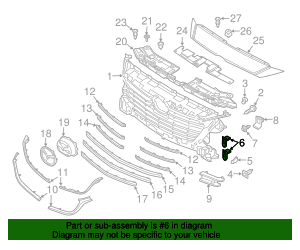 2017-2018 Mazda 3 Grille Support Bracket - Passenger Side (RH) BANE-50 ...
