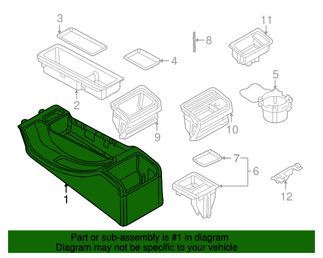 51-16-8-234-154 - Console Assembly - 1999-2006 BMW | BMWPartsHub