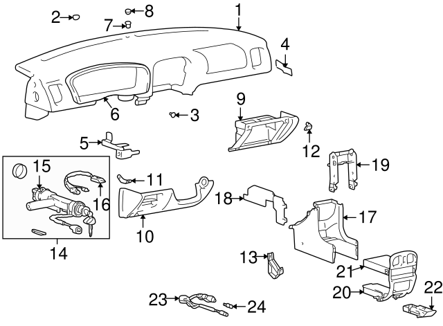 2001-2006 Kia Optima Ignition Switch 93110-38000 | TascaParts.com