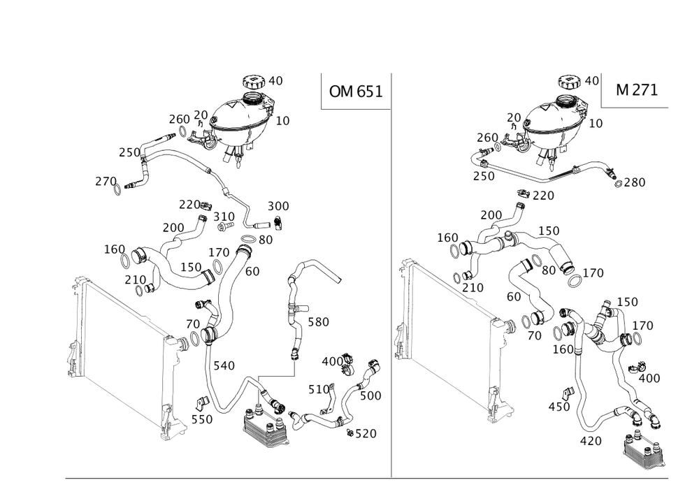 2012-2015 Mercedes-Benz C250 Hose 204-501-25-82 | Mercedes-Benz Parts