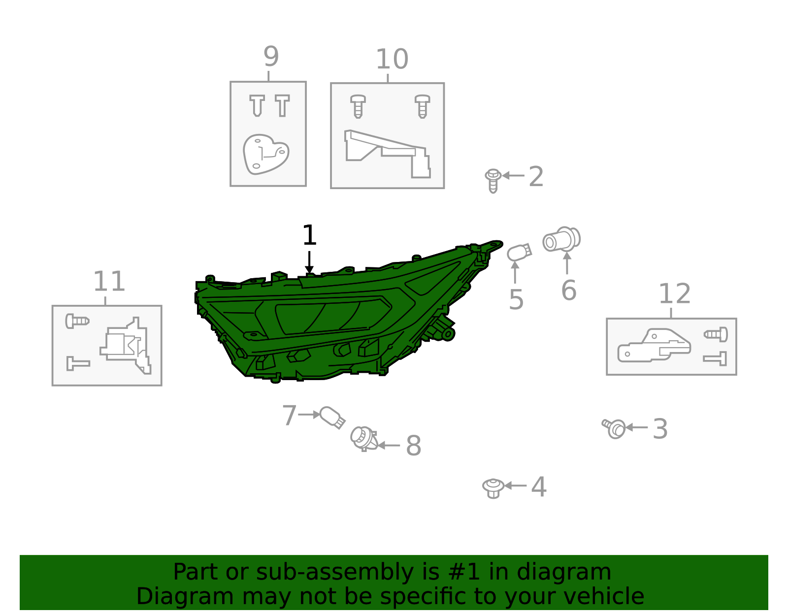 2019-2021 Toyota Headlamp Assembly - DRIVERS SIDE 81170-42812 | Toyota ...