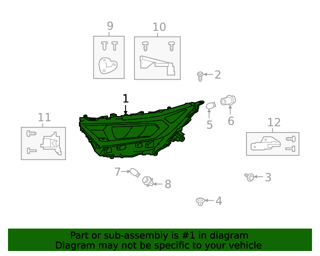81130-42812 - Headlamp Assembly 2019-2021 Toyota | Longo Toyota Parts