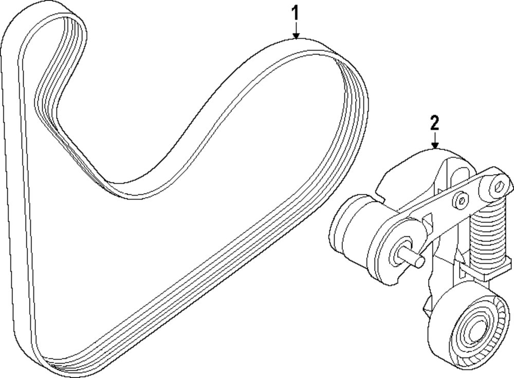25280-2M800 - Accessory Drive Belt Tensioner Assembly 2023-2025 Kia ...