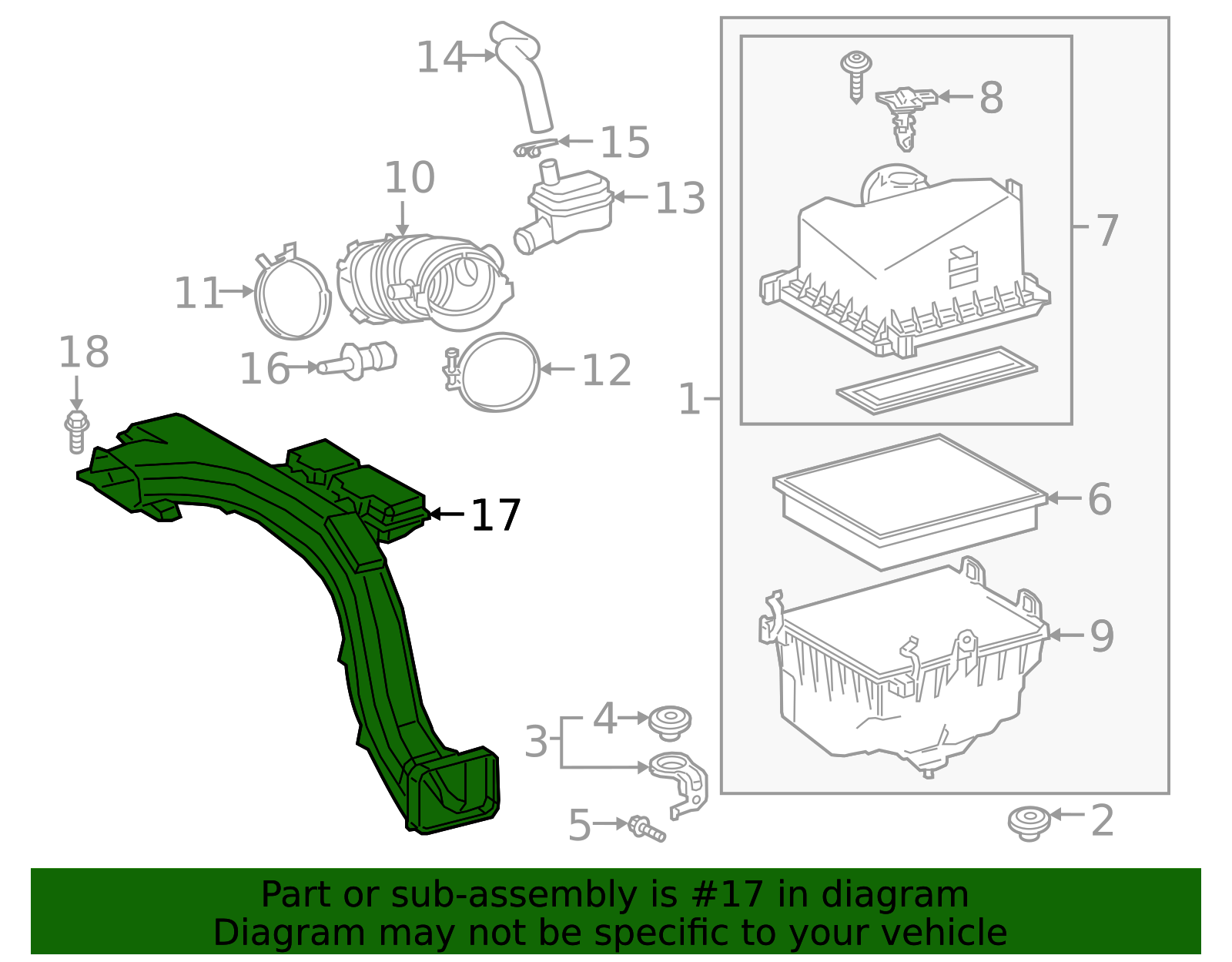 17750-F0070 - Air Inlet Duct 2019-2023 Toyota RAV4 | Brantford Toyota Parts